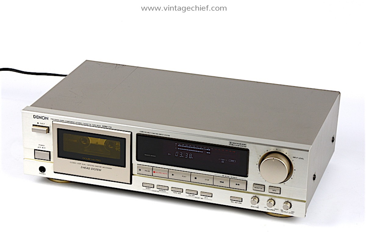 Denon DRM-710 3-Head Cassette Deck | Champagne | Denon Tape Deck