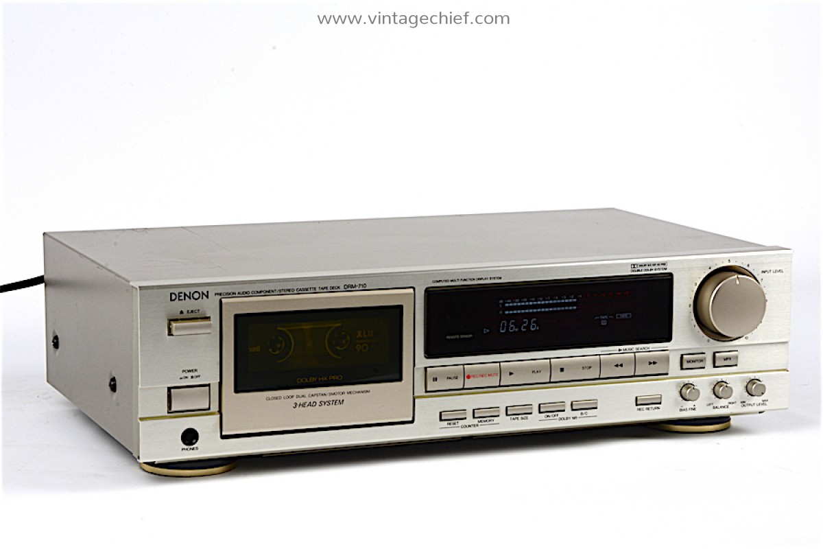 Denon DRM-710 3-Head Cassette Deck | Champagne | Denon Tape Deck