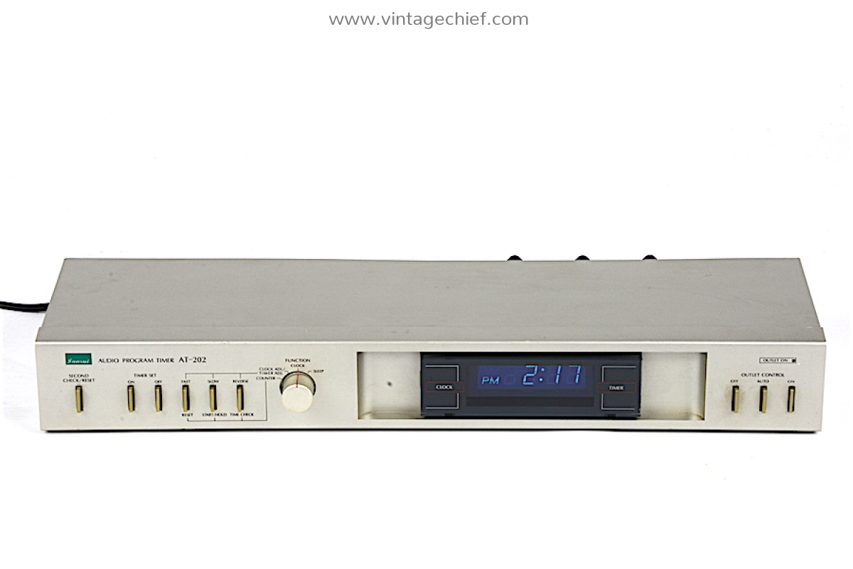 Sansui AT-202 Audio Program Timer + Original Manual | Silver | Vintage