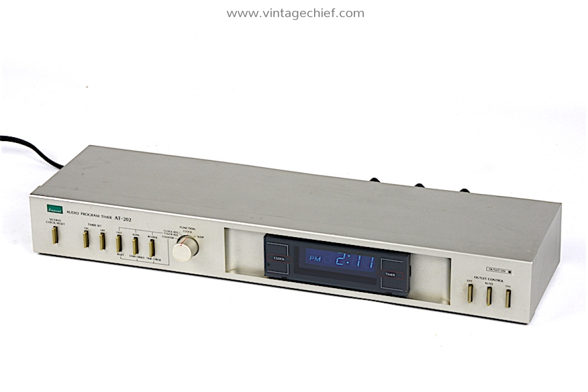 Sansui AT-202 Audio Program Timer + Original Manual | Silver | Vintage