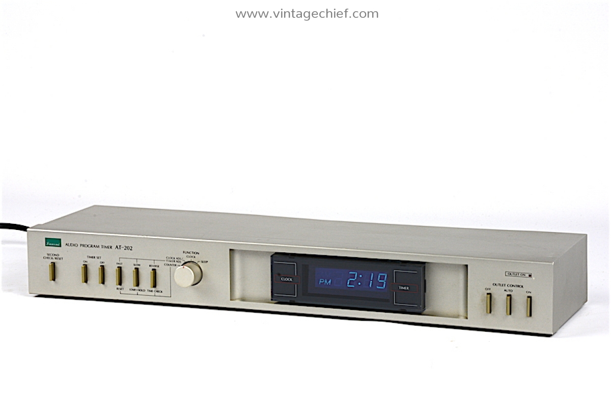 Sansui AT-202 Audio Program Timer + Original Manual | Silver | Vintage