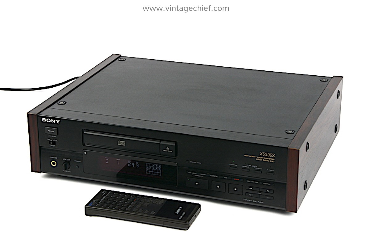 High End Sony CDP-X559ES CD Player + Wooden Side Panels + Remote ...