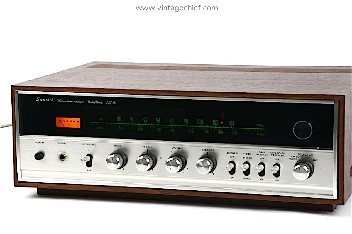 Sansui 350A Receiver | Wooden Case | Solide State | 1970 - 1974
