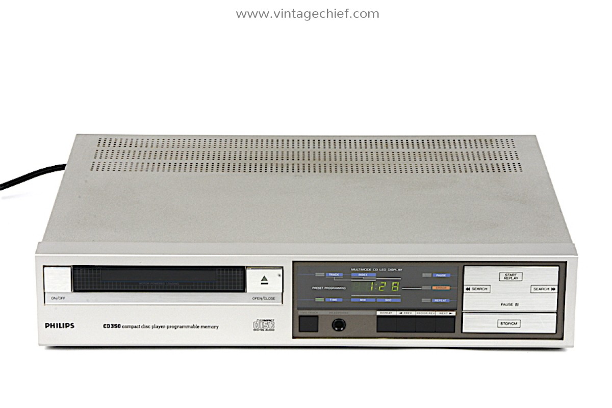 Philips CD350 CD Player | 2 x TDA1540P | Vintage | Silver