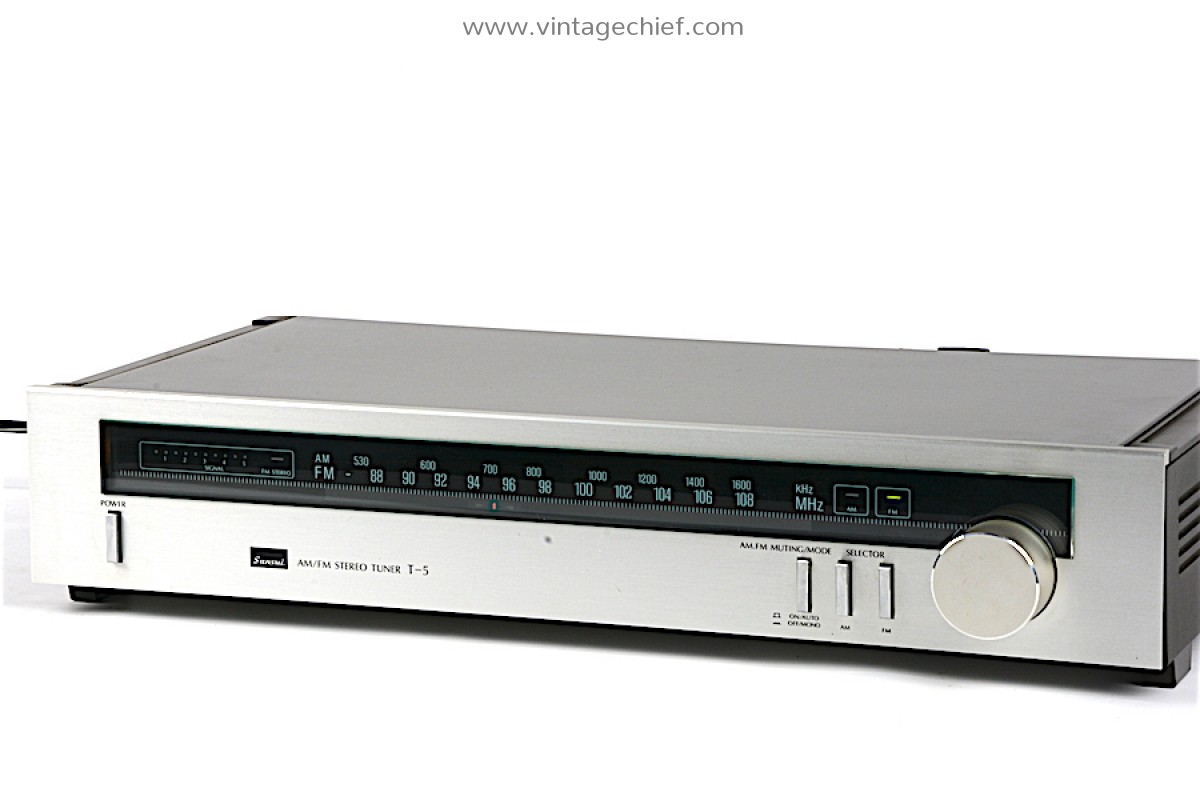 Sansui T-5 FM AM Tuner | Radio | Silver | Vintage | Stereo