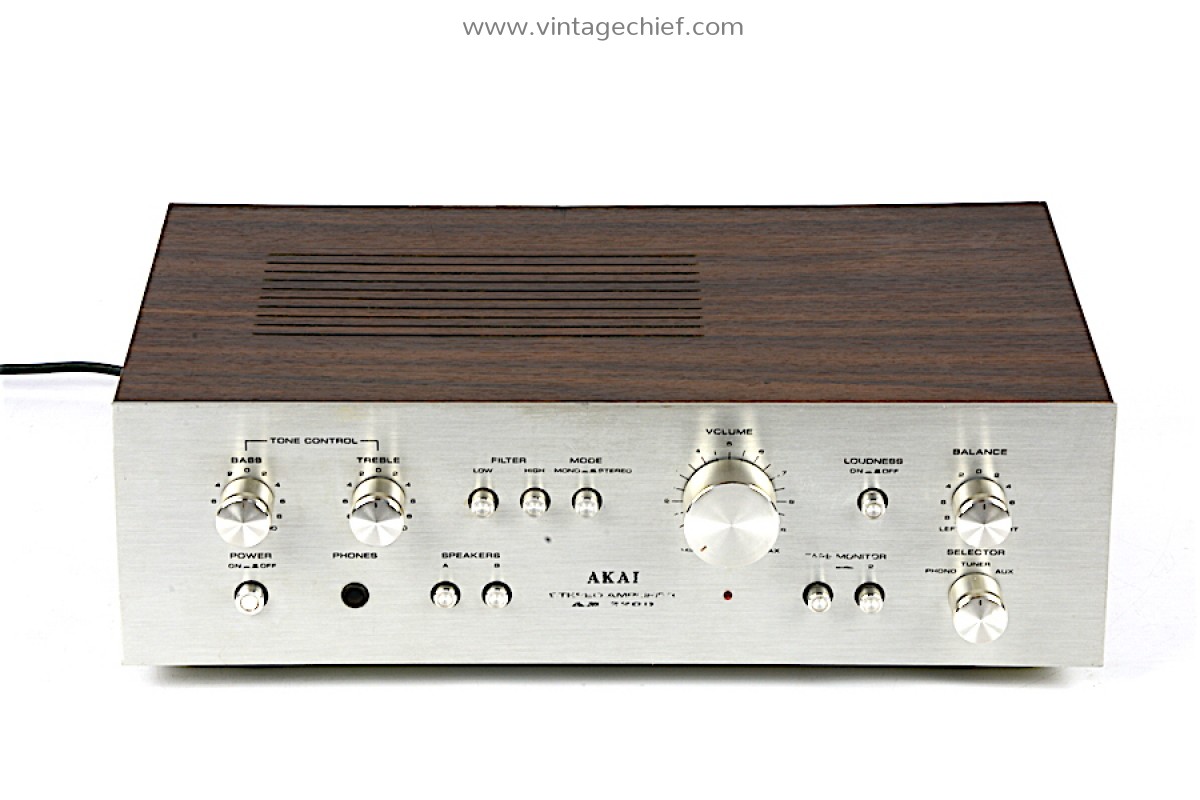 Akai AM-2200 Amplifier | Wooden Case | Vintage | Phono | Stereo