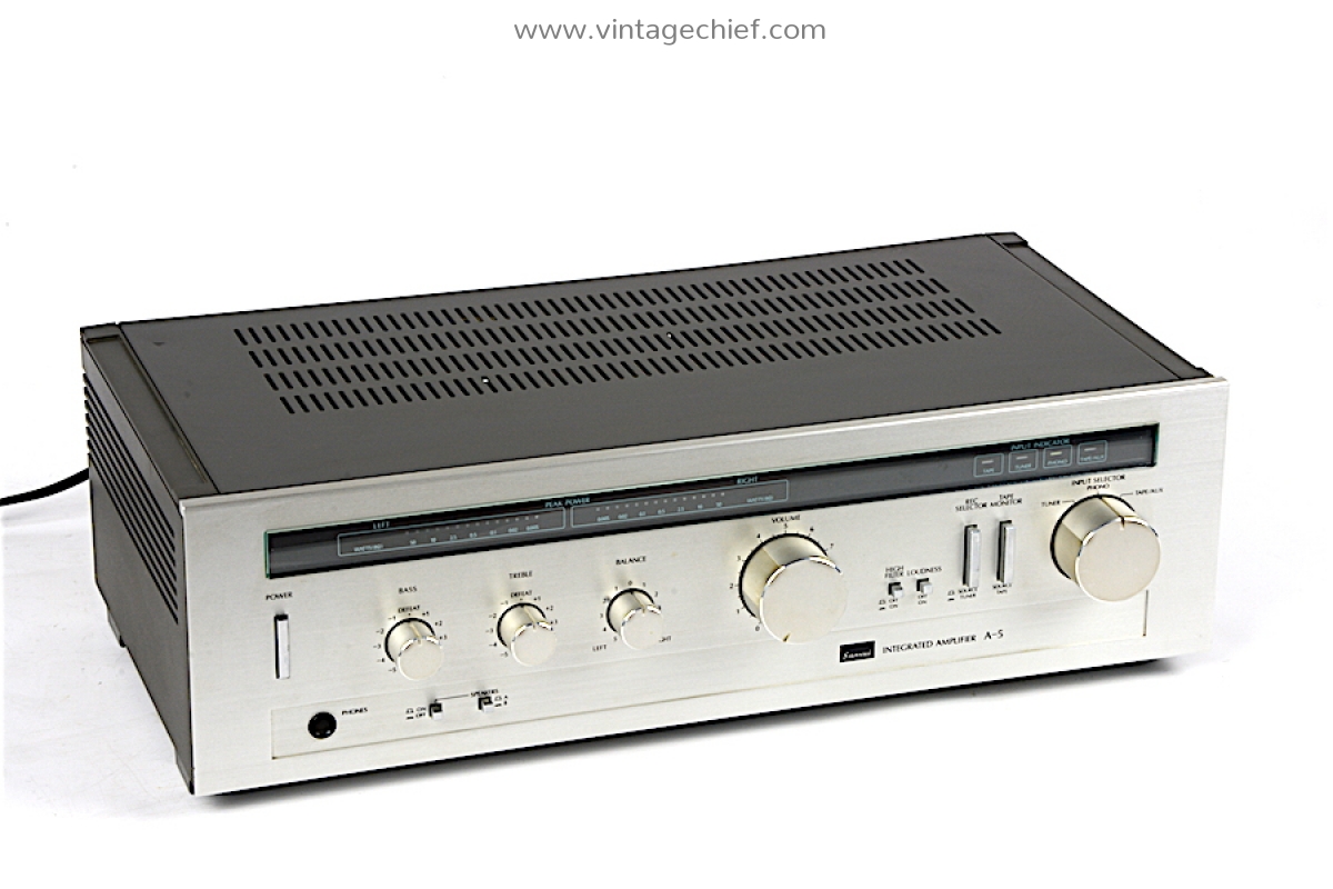 Sansui A-5 Amplifier | Red LED Power Indicators | Phono