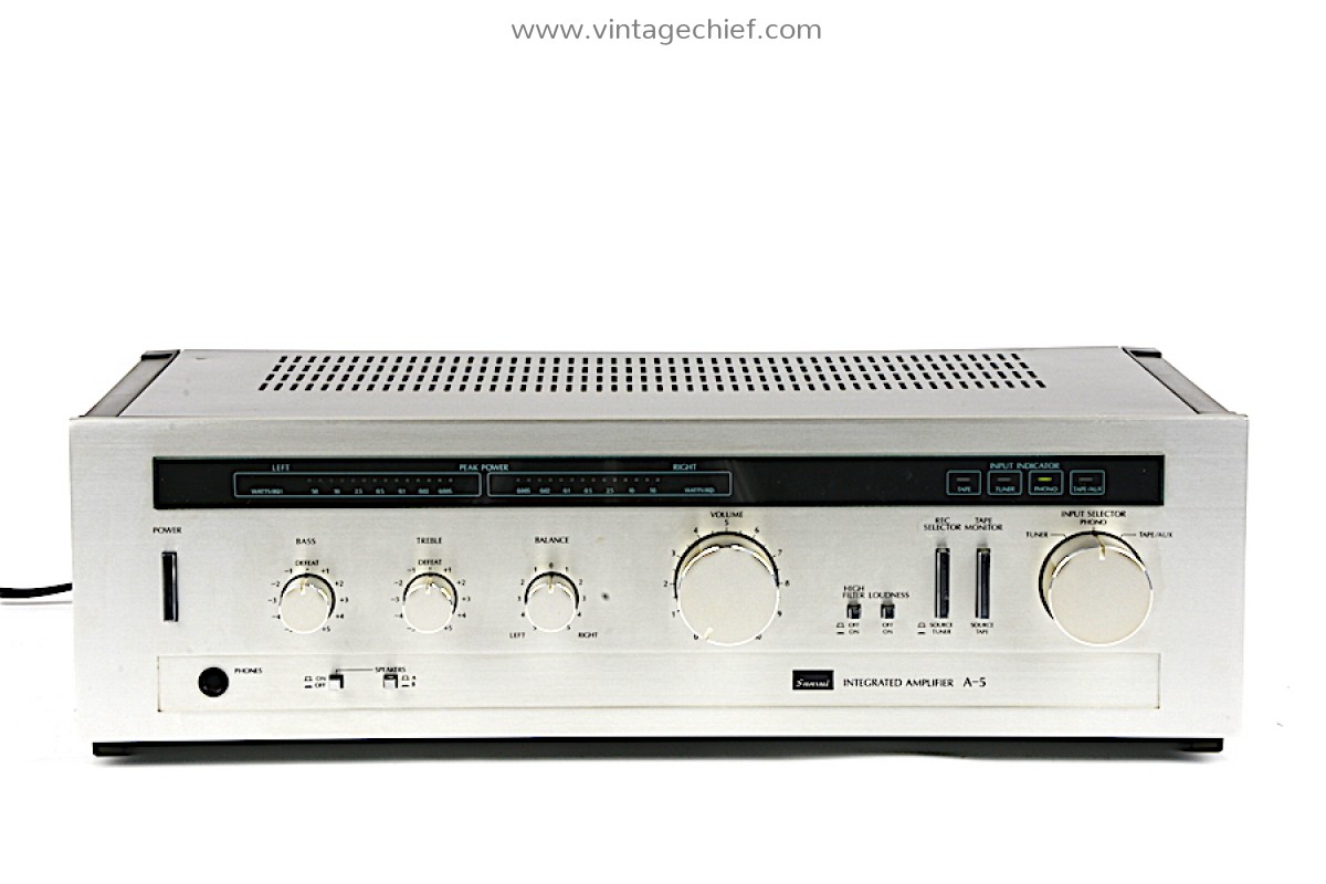 Sansui A-5 Amplifier | Red LED Power Indicators | Phono