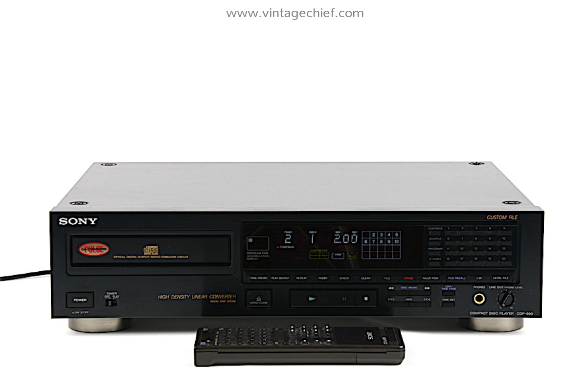 Sony CDP-990 CD Player + Sony RM-D590 Remote Control | Sony CD Player