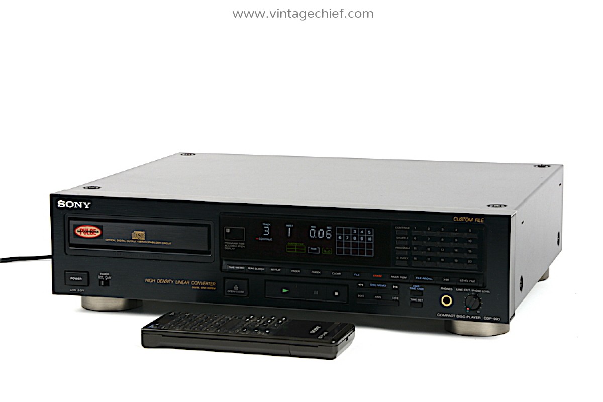 Sony CDP-990 CD Player + Sony RM-D590 Remote Control | Sony CD Player