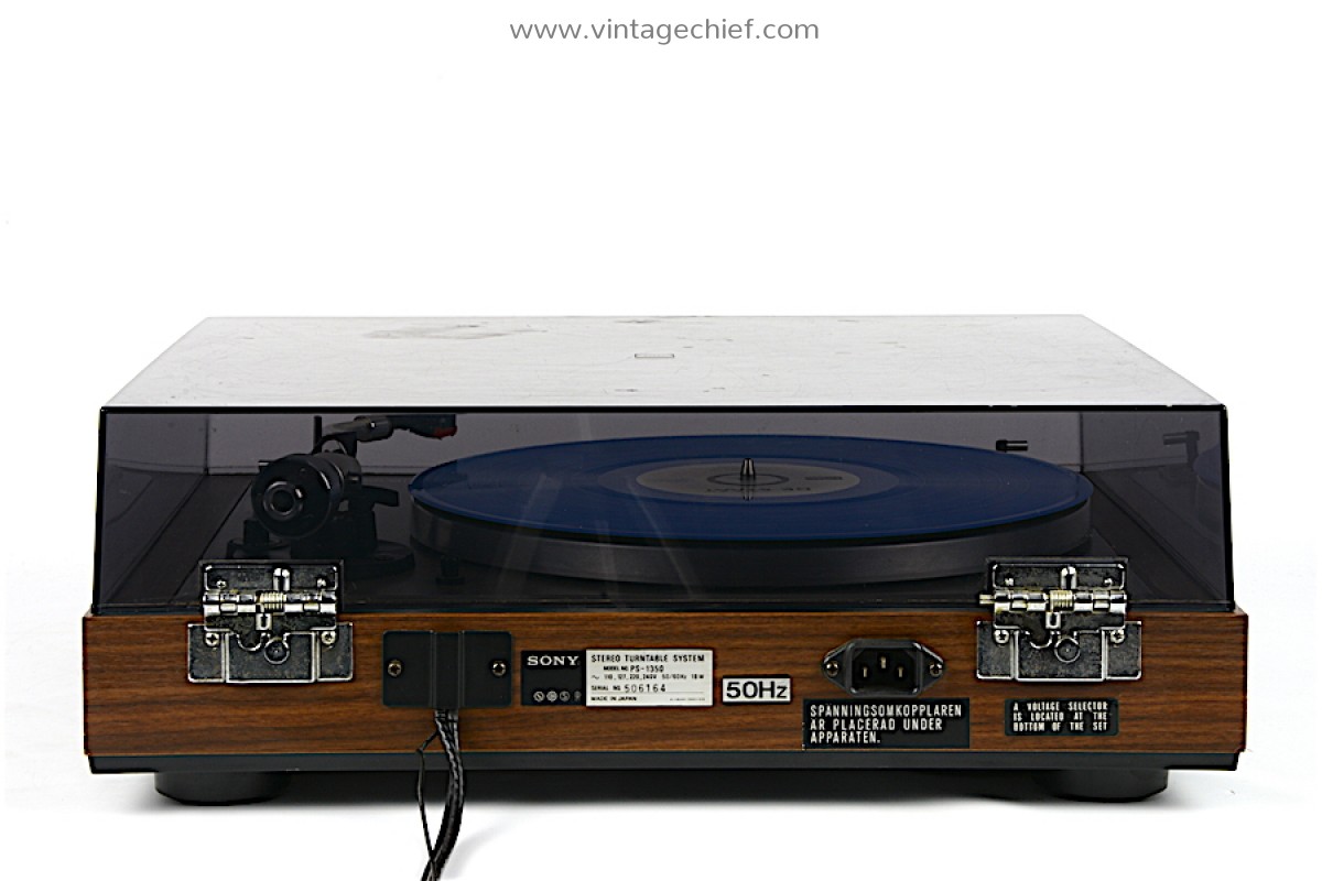 Sony PS-1350 Turntable + Dust Cover + Cartridge | Wooden Case | Vintage