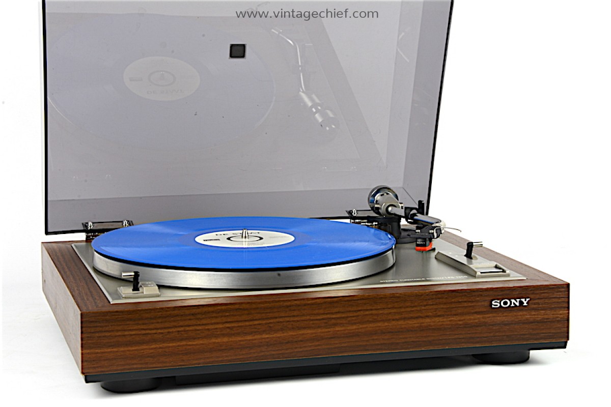 Sony PS-1350 Turntable + Dust Cover + Cartridge | Wooden Case | Vintage