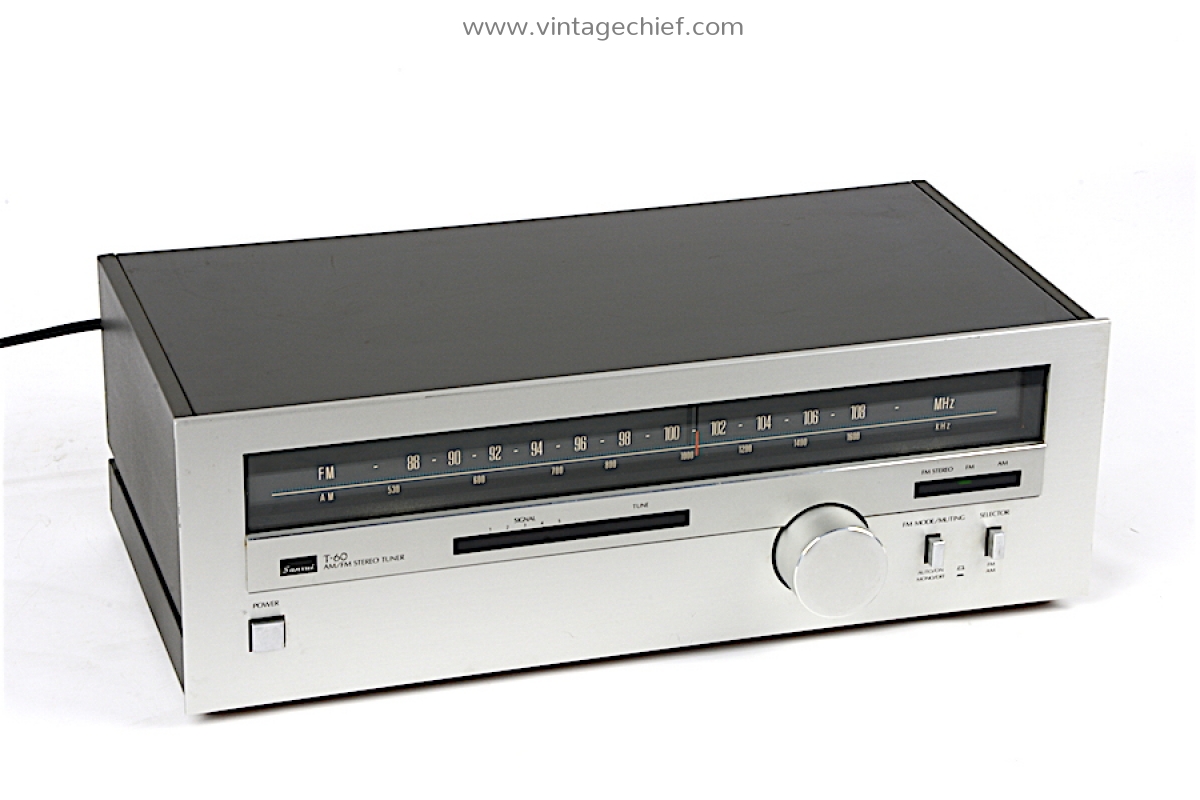 Serviced Vintage Sansui T-60 FM AM Tuner | Radio | Stereo | Silver