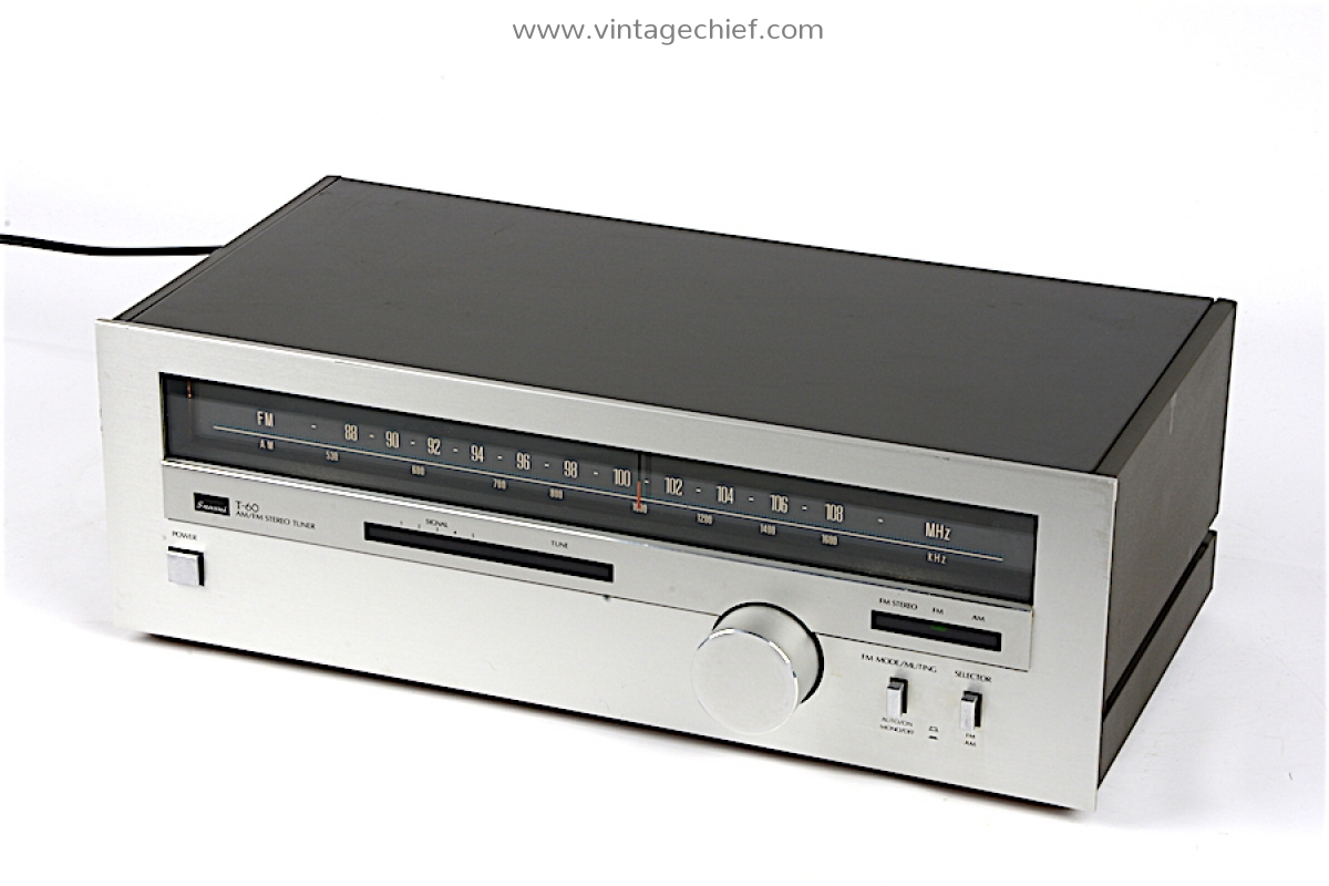 Serviced Vintage Sansui T-60 FM AM Tuner | Radio | Stereo | Silver