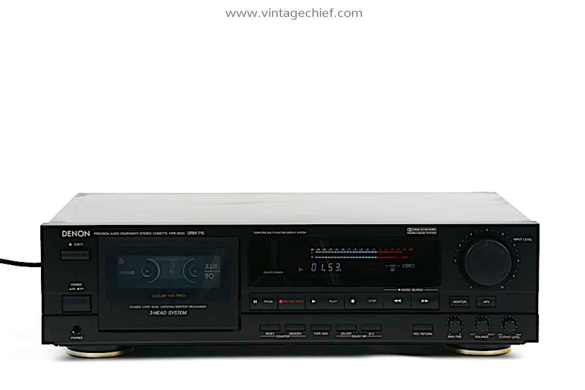 Denon DRM-710 3-Head Cassette Deck | Black | Denon Tape Deck