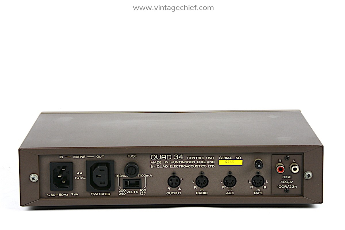 High End Quad 34 Preamplifier + MC Phono Module + Manual | Vintage | Preamp