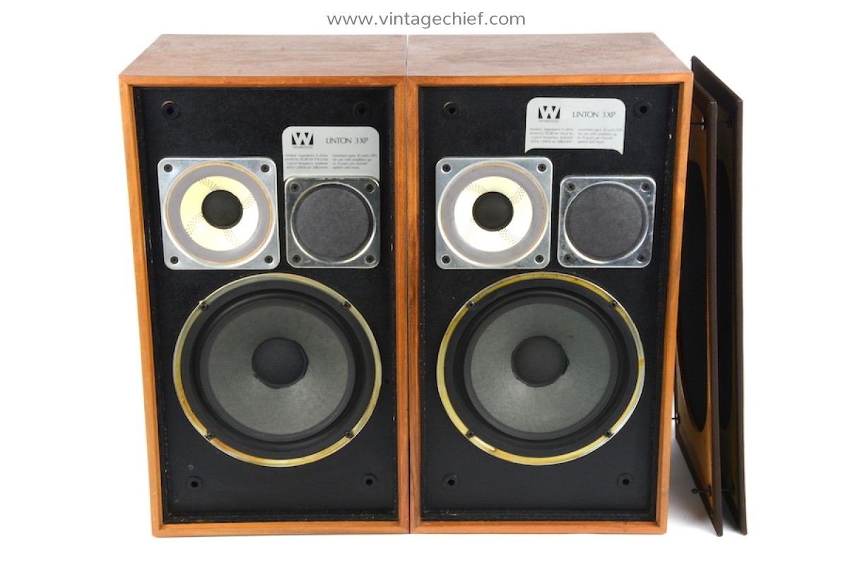 Wharfedale Linton 3XP Speakers + Speaker Grills | Wooden Case | Vintage ...