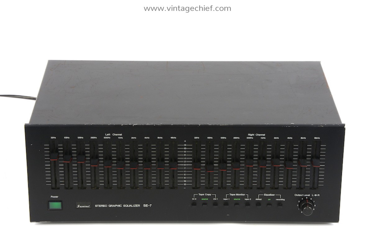 Sansui SE-7 Stereo Graphic Equalizer | 10-Band | Vintage | Black