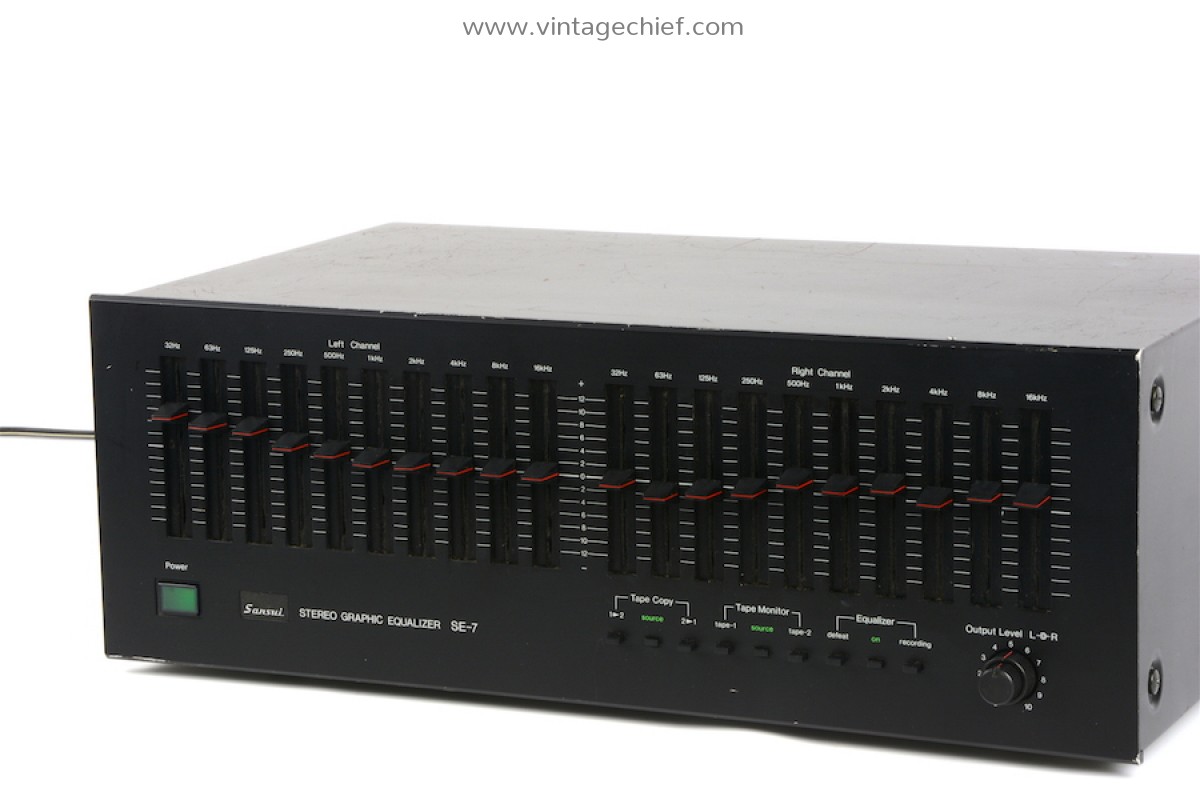 Sansui SE-7 Stereo Graphic Equalizer | 10-Band | Vintage | Black
