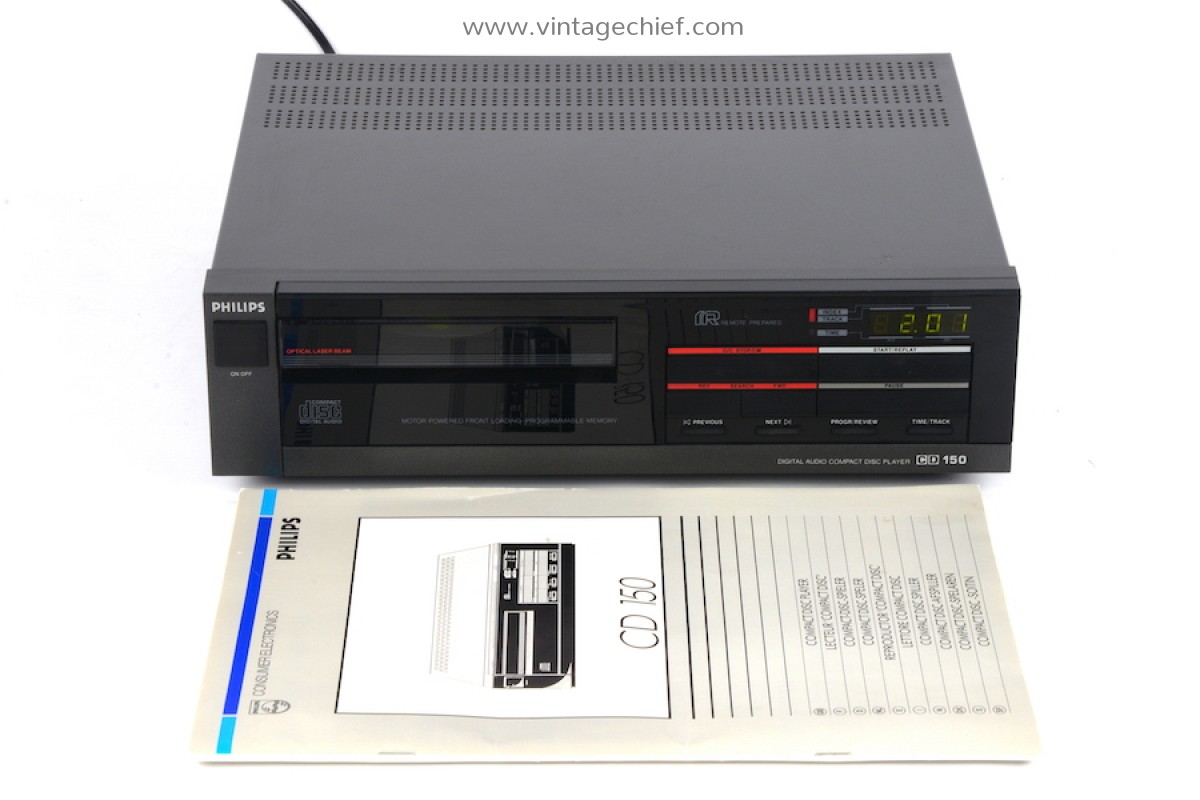 Serviced Philips CD 150 CD Player + Manual | Vintage | CDM-2/10 | 2 x ...