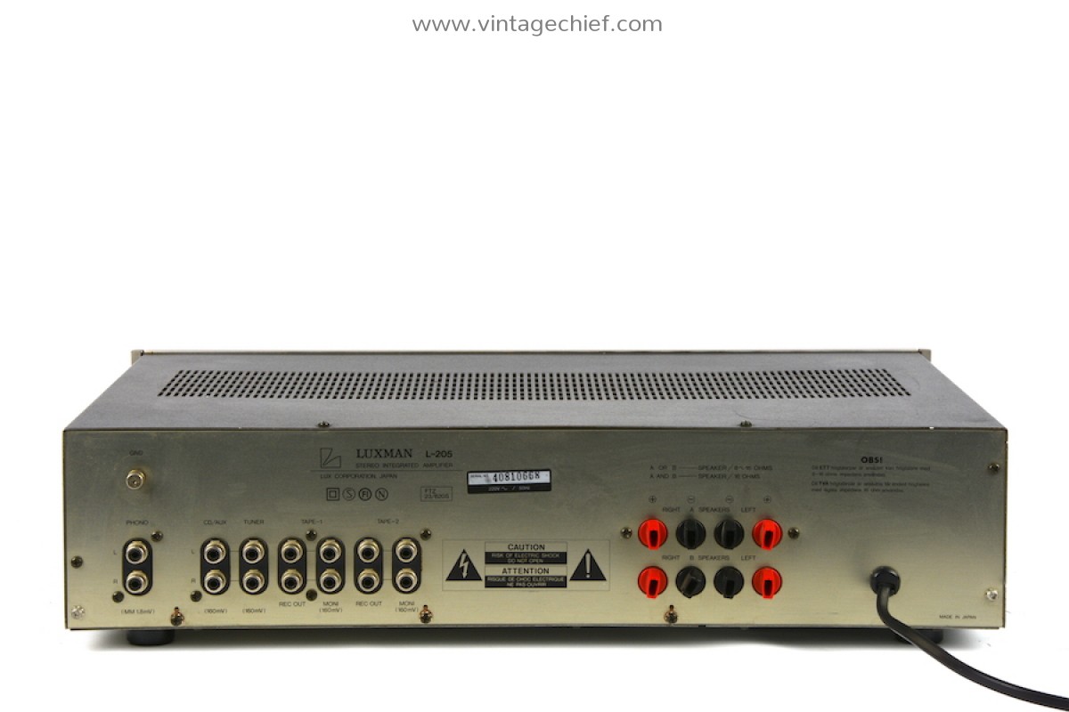 Luxman L-205 Duo Beta Stereo Amplifier | Serviced | Phono | 2 x 40 Watt | Vintage