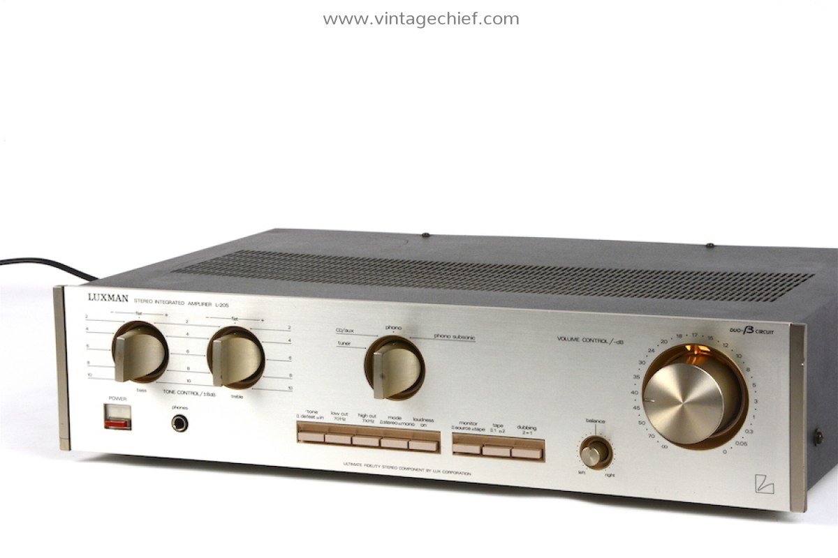 Luxman L-205 Duo Beta Stereo Amplifier | Serviced | Phono | 2 x 40 Watt | Vintage