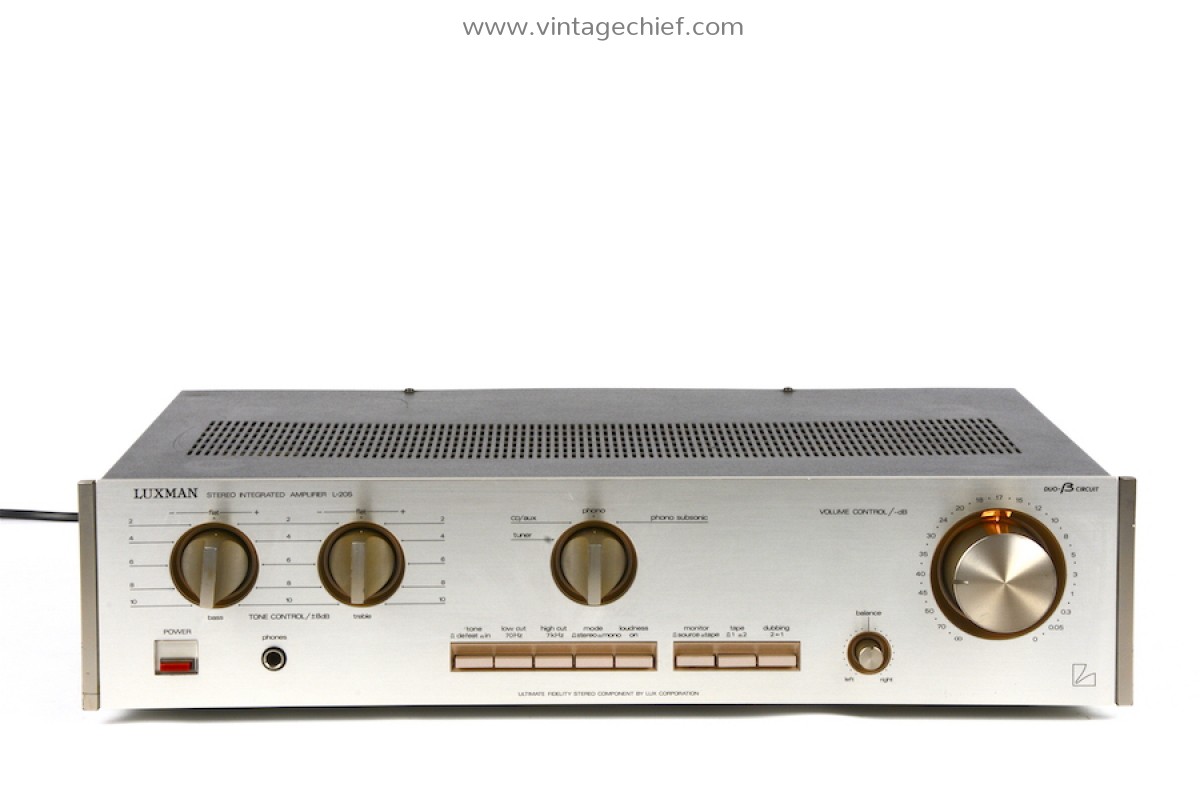 Luxman L-205 Duo Beta Stereo Amplifier | Serviced | Phono | 2 x 40 Watt | Vintage