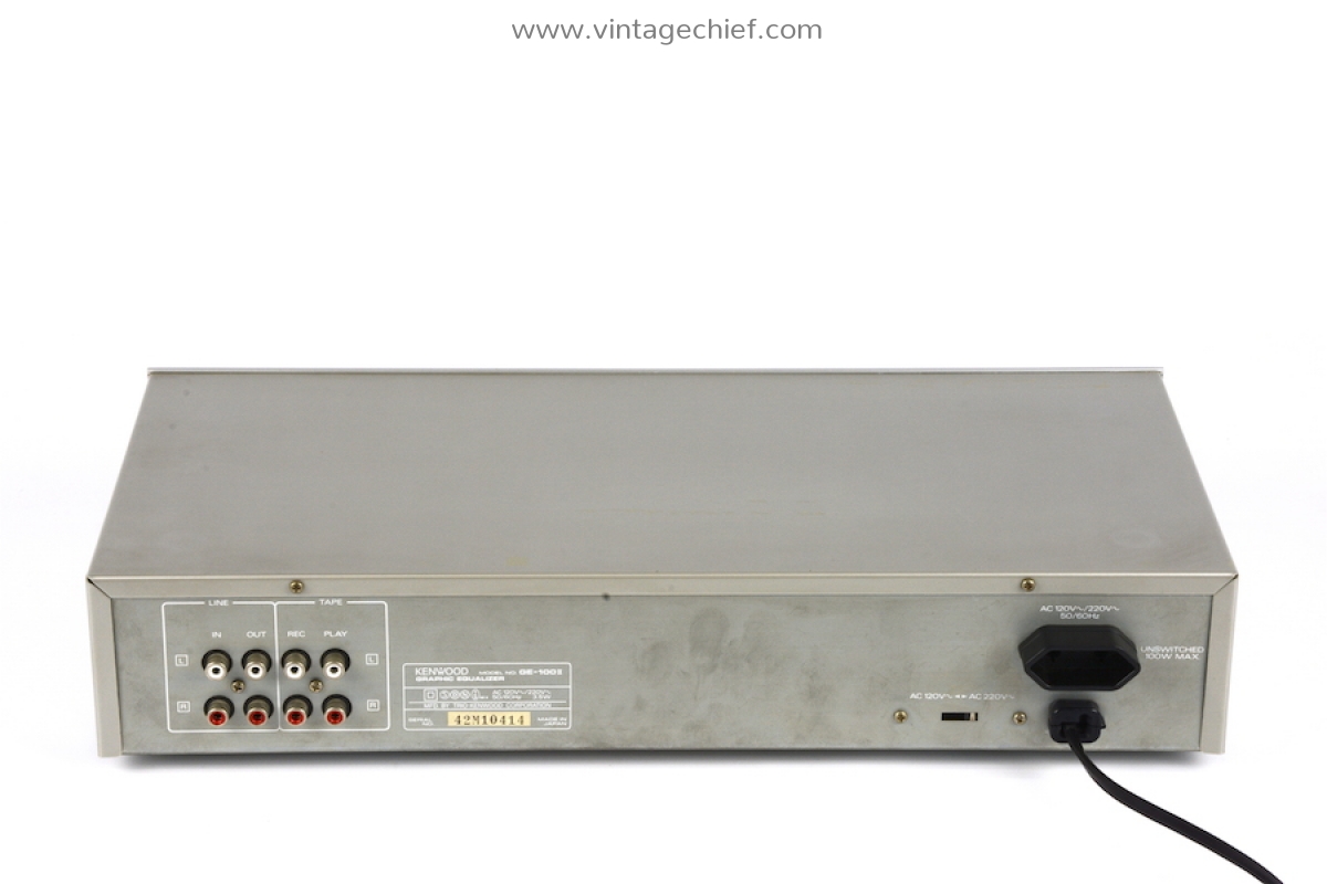 Kenwood GE-100 II 10 Band Stereo Graphic Equalizer | Silver | Vintage