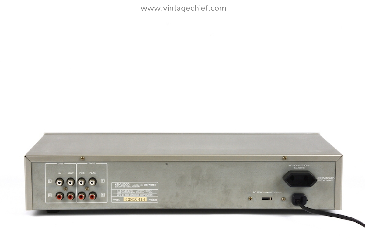 Kenwood GE-100 II 10 Band Stereo Graphic Equalizer | Silver | Vintage