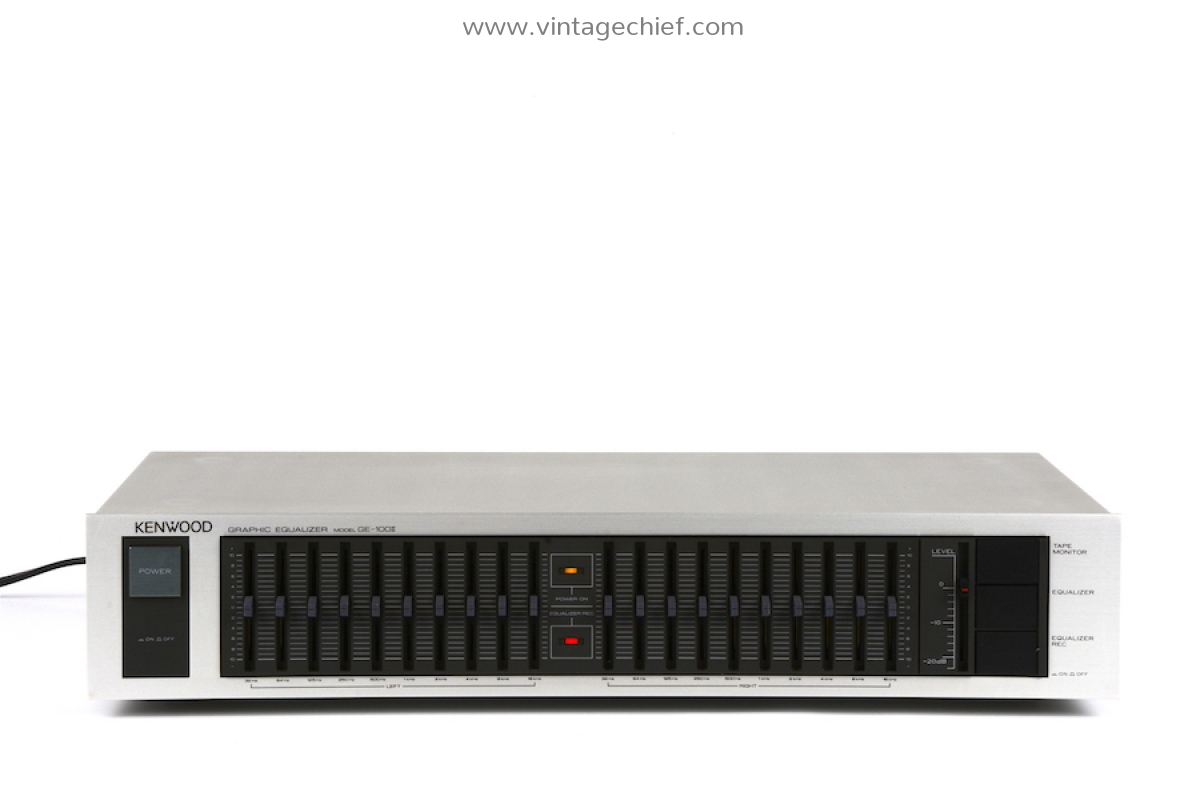 Kenwood GE-100 II 10 Band Stereo Graphic Equalizer | Silver | Vintage
