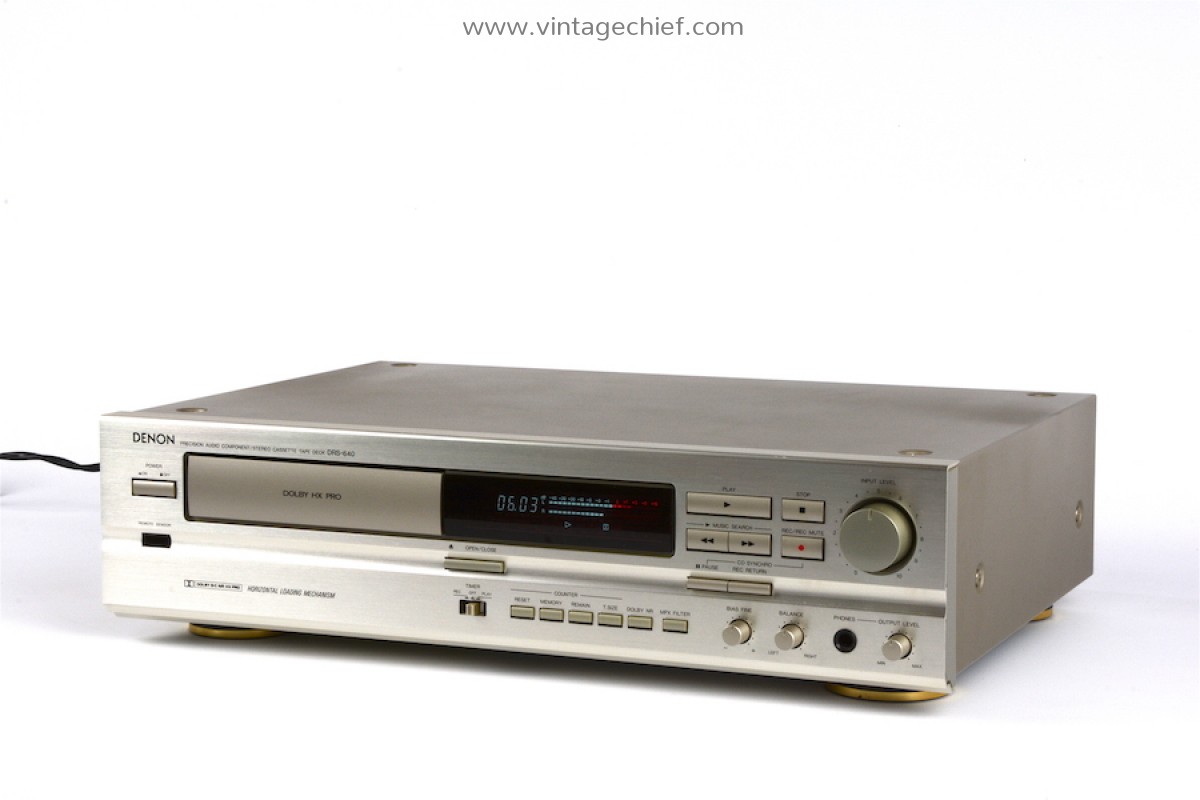 Denon DRS-640 Front Loading Cassette Deck | Champagne | Tape Deck | AMS