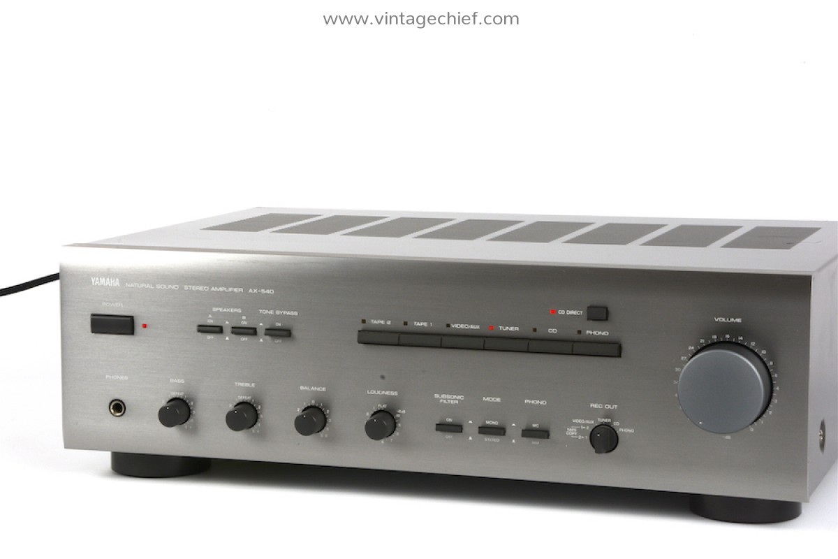 Titanium Yamaha AX-540 Natural Sound Stereo Amplifier | 2 x 85 Watt ...