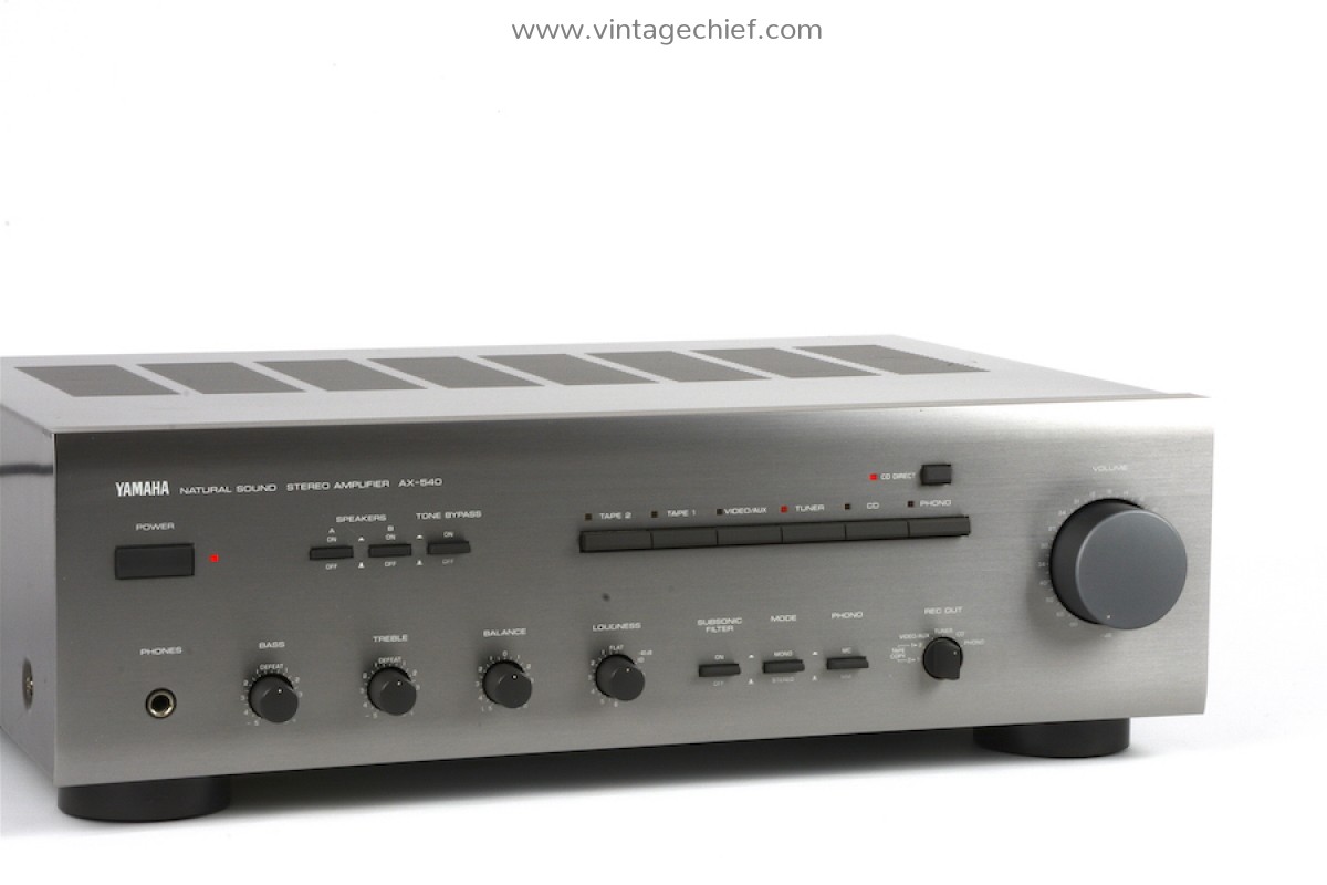 Titanium Yamaha AX-540 Natural Sound Stereo Amplifier | 2 x 85 Watt ...