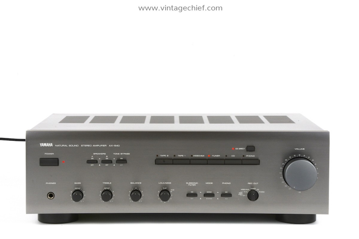 Titanium Yamaha AX-540 Natural Sound Stereo Amplifier | 2 x 85 Watt ...