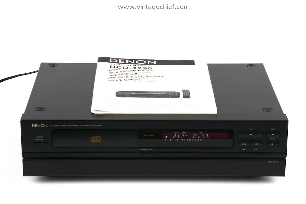 Audiophile Denon DCD-1290 CD Player + Manual | Digital Optical + Coaxial Outputs