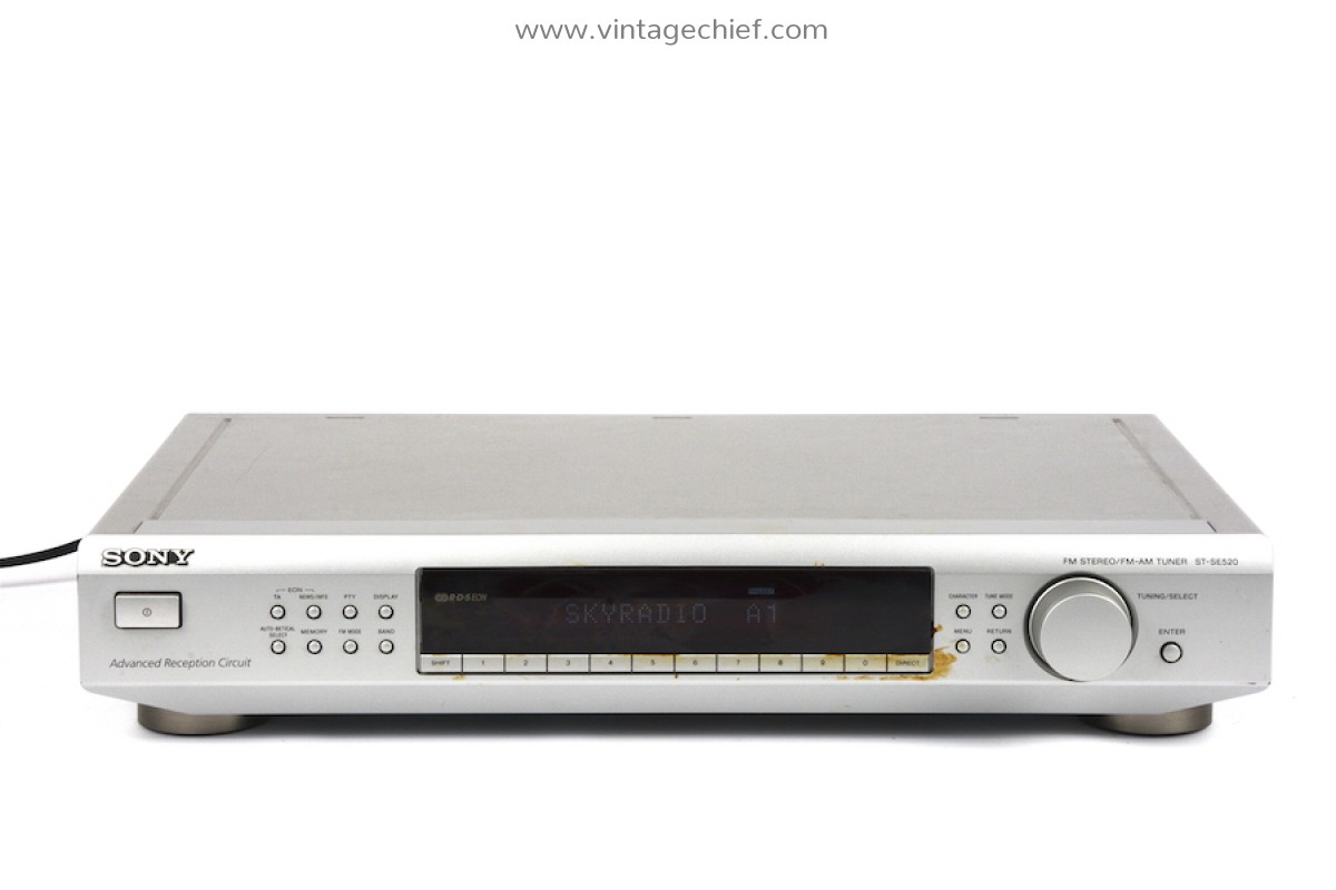 Silver Sony ST-SE520 FM AM RDS Tuner | HiFi | Sony Radio | 30 Presets