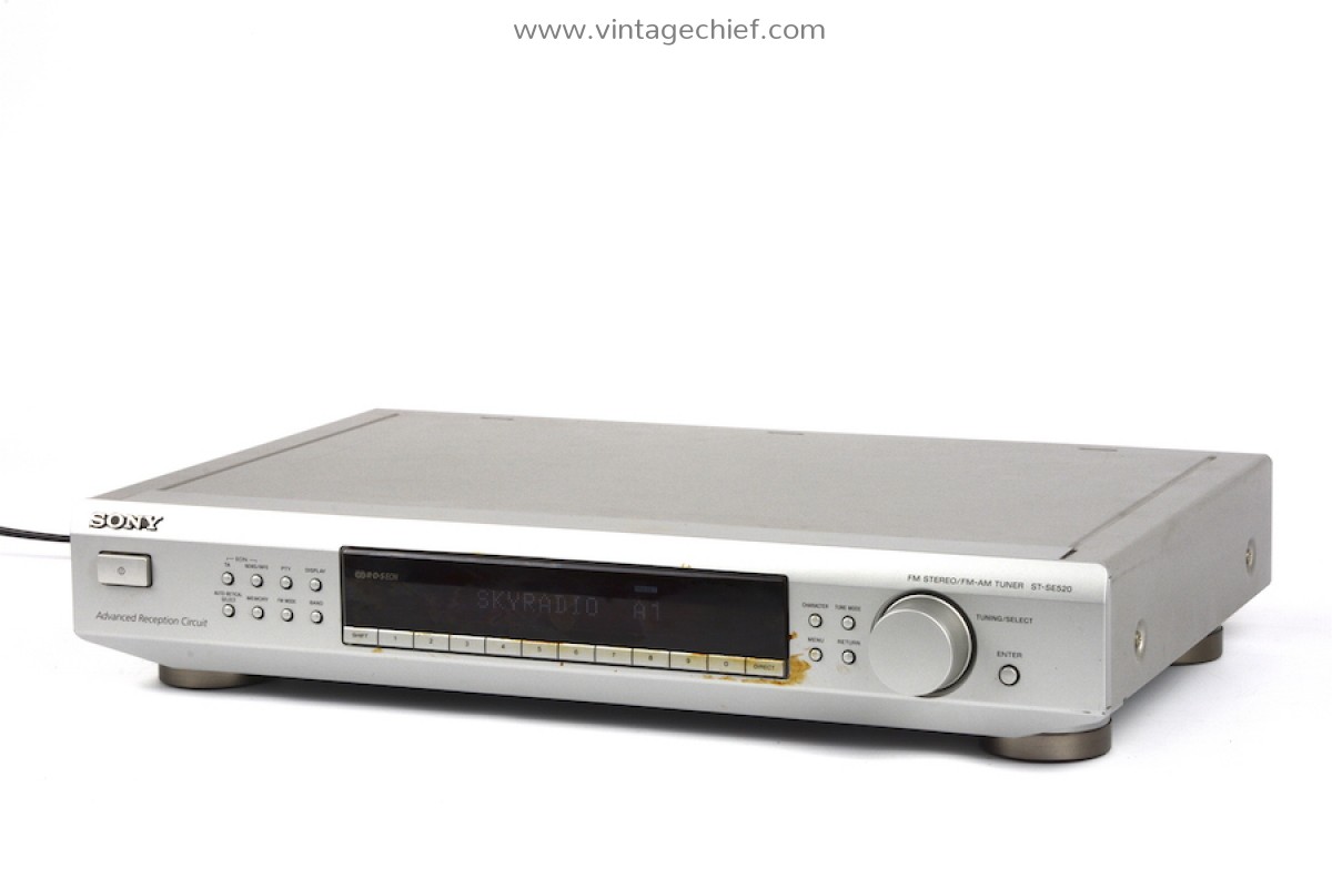 Silver Sony ST-SE520 FM AM RDS Tuner | HiFi | Sony Radio | 30 Presets