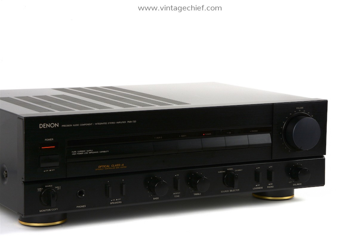 Audiophile Denon PMA-720 Optical Class A Integrated Stereo Amplifier ...