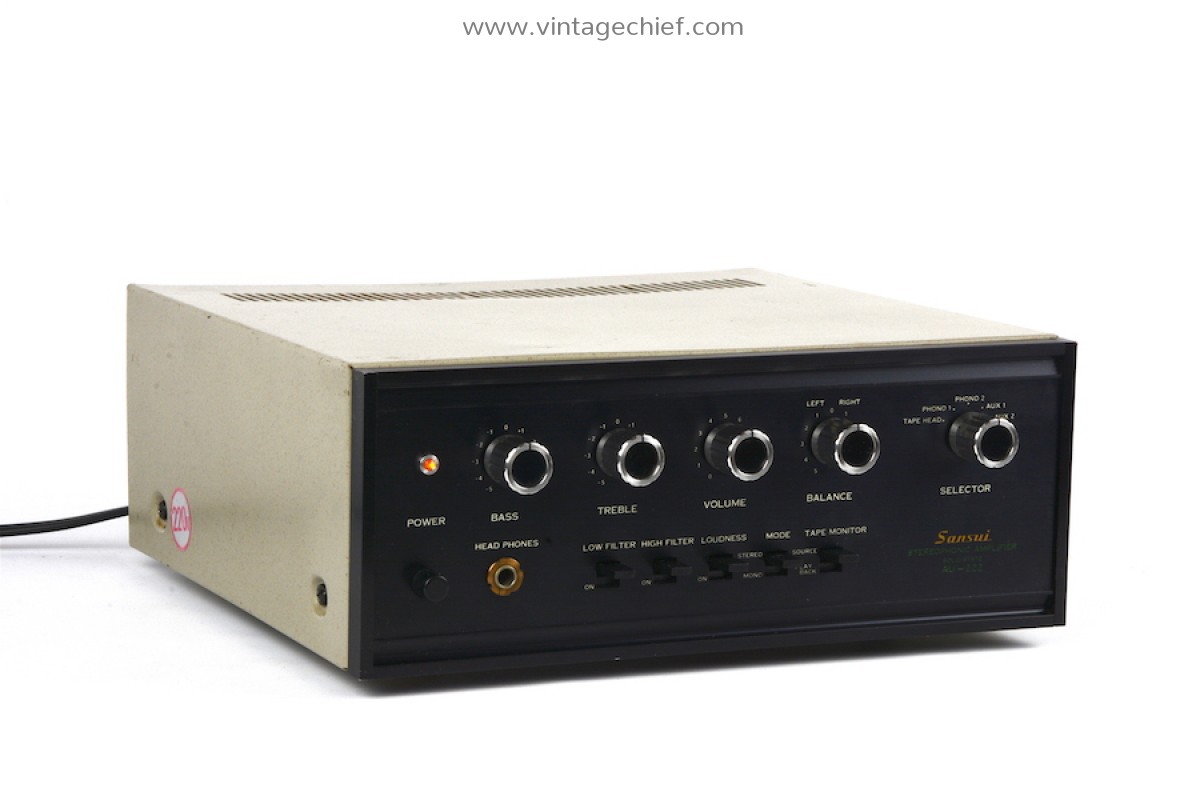 Vintage Sansui AU-222 Amplifier | Phono | Black | Stereo
