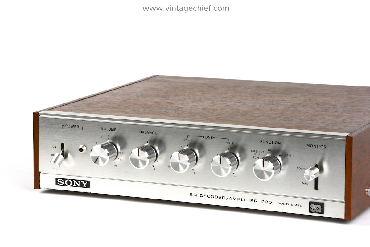Sony SQA-200 Stereo Quadraphonic Decoder Amplifier | Wooden Case ...
