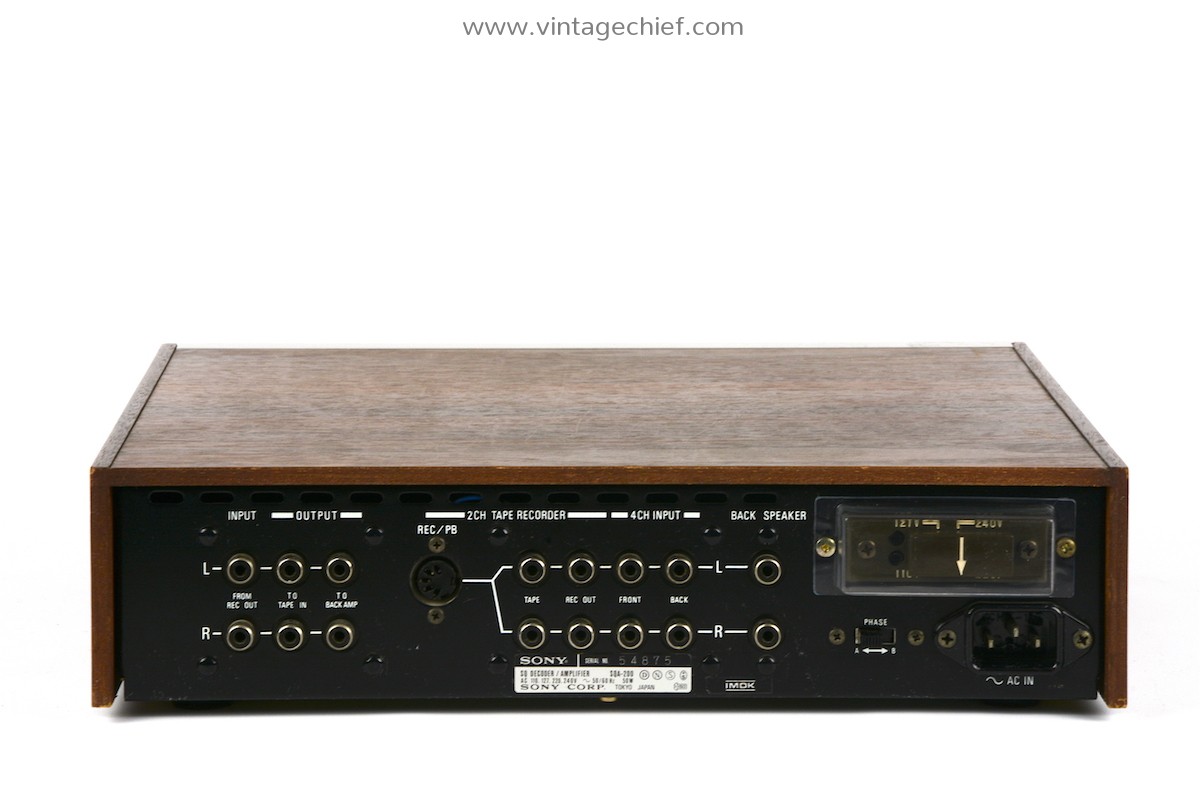 Sony SQA-200 Stereo Quadraphonic Decoder Amplifier | Wooden Case ...