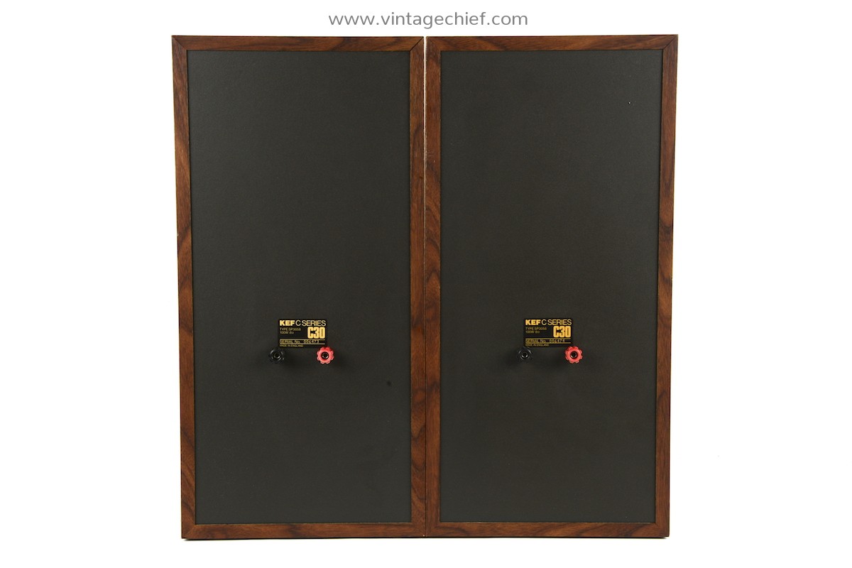 Matched Pair Vintage KEF C30 Speakers + Speaker Grills | SP3058