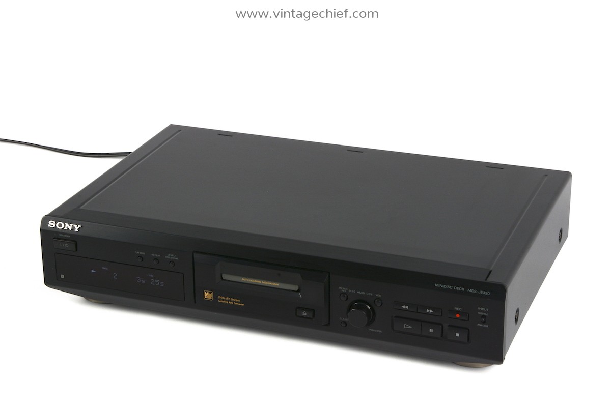 Sony MDS-JE330 MiniDisc Recorder + 3 Sealed Sony MiniDiscs