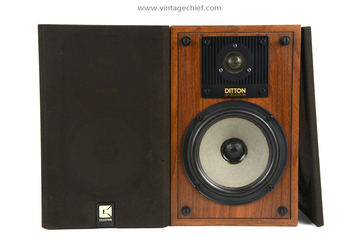 Celestion Ditton 100 BR Speakers + Speaker Grills | Vintage | Walnut Finish