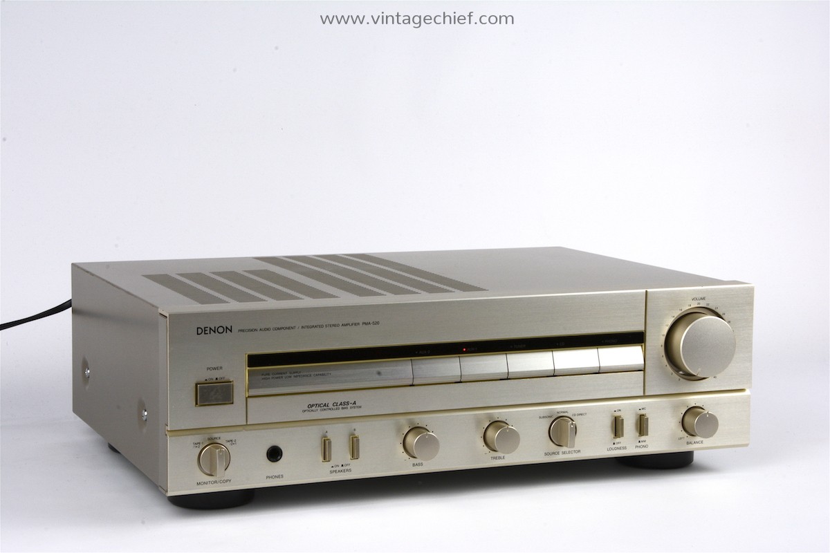 Denon PMA-520 Amplifier | Optical Class A | Phono | Champagne