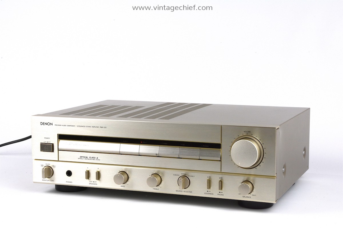 Denon PMA-520 Amplifier | Optical Class A | Phono | Champagne