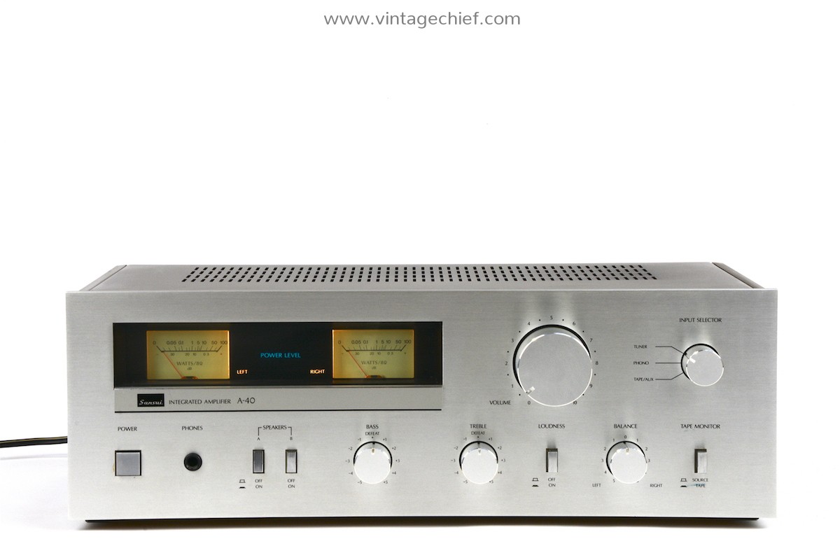 Sansui A-40 Amplifier | VU Meters | Serviced | Vintage | Phono