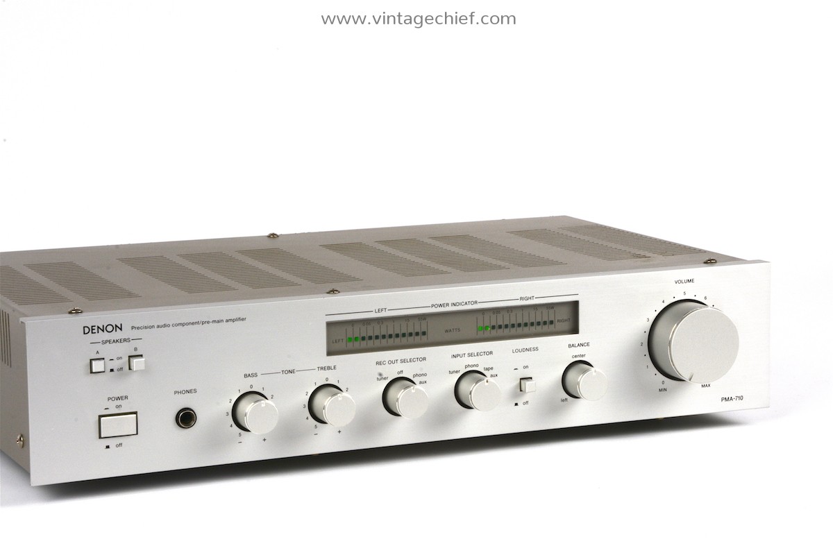 Denon PMA-710 Amplifier | LED Power Indicators | Stereo | Vintage