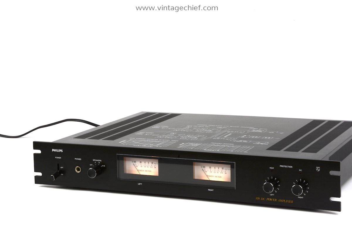 Philips 22AH370 Power Amplifier | Vintage | VU Meters | Stereo