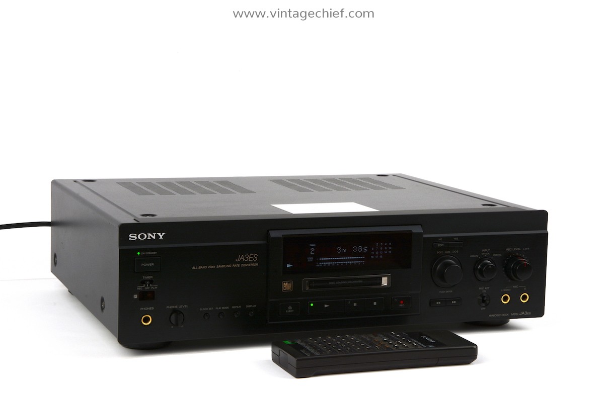 High End Sony MDS-JA3ES MiniDisc Recorder + Remote Control | Sony ES ...